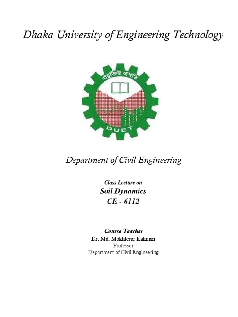 Soil Dynamics Students | PDF