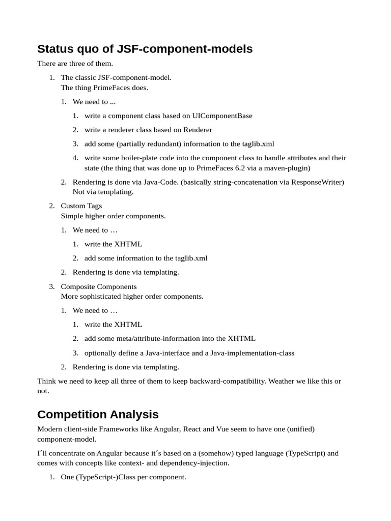JSF Components Quo Vadis 2020 | PDF