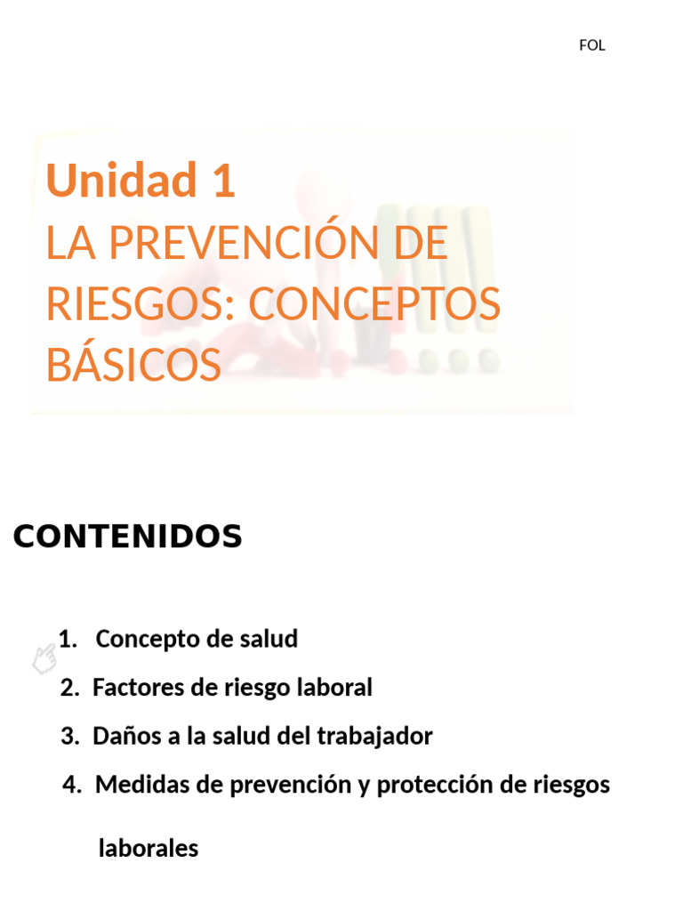 FOL 1 LA PREVENCION DE RIESGOS CONCEPTOS BASICOS 2021 | PDF