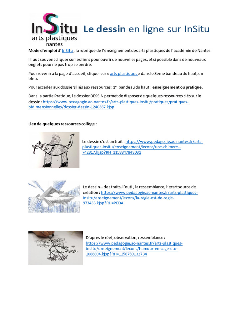 Guide du Dessin en Ligne InSitu | PDF | Dessin