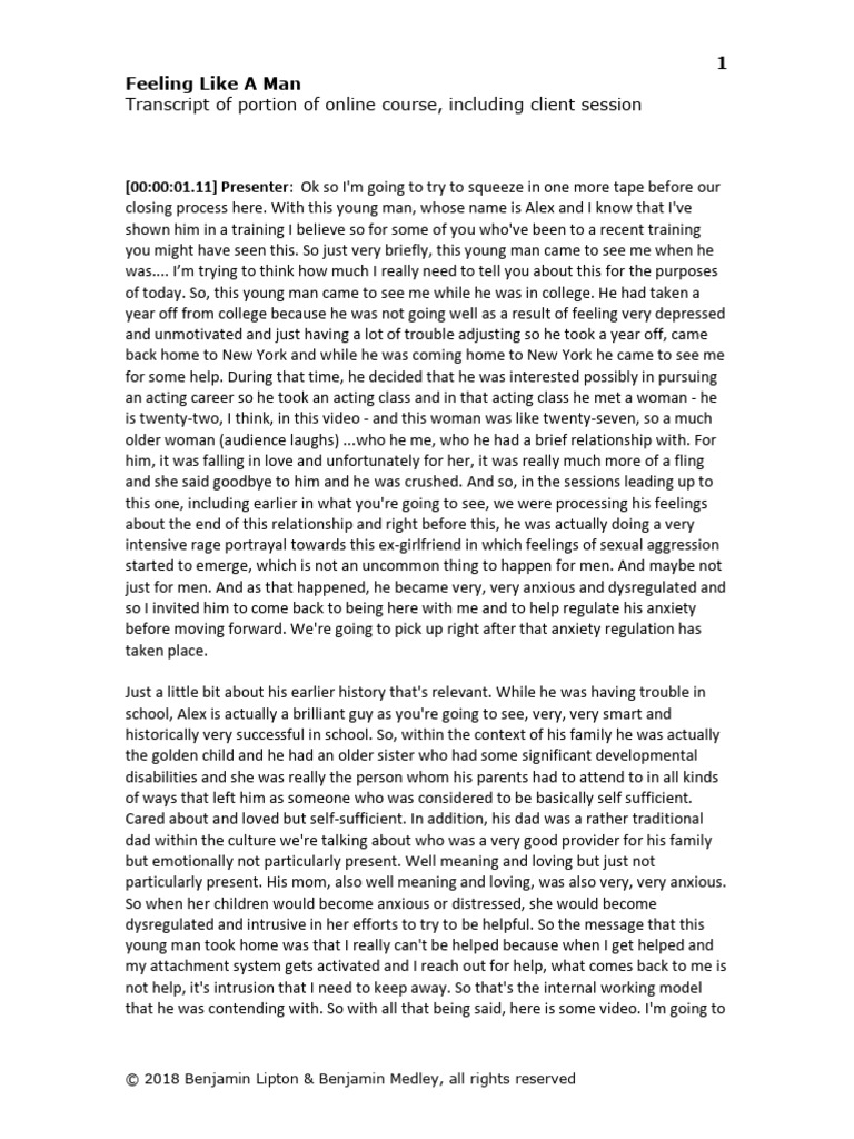 Therapy Transcript | PDF