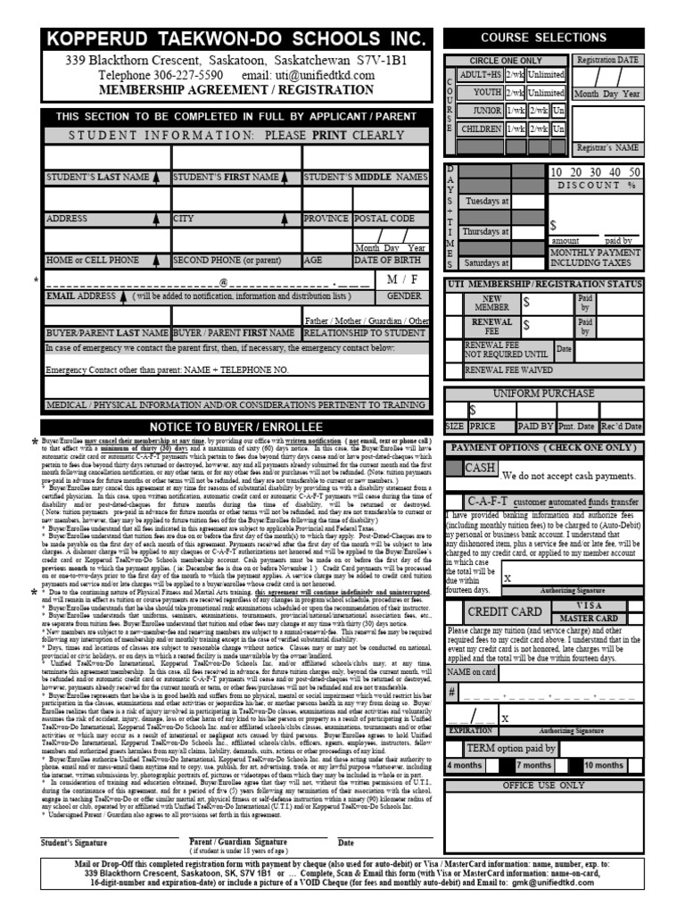 KTS Registration Form Sep 2024 | PDF