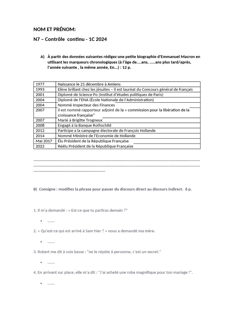 Contrôle Continu | PDF