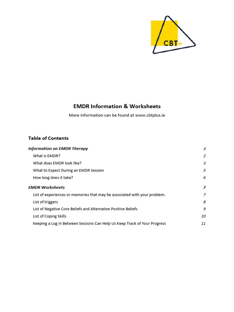 EMDR+Information+&+Worksheets | PDF