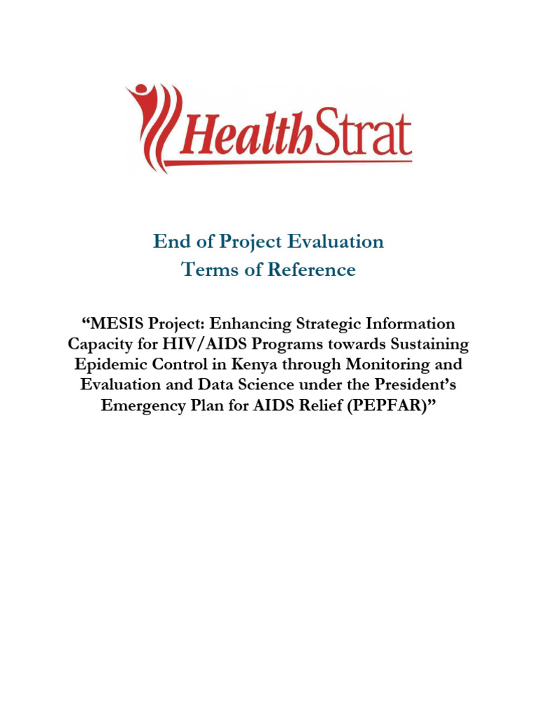 MESIS Project - End of Project Evaluation Terms of Reference 2 | PDF ...