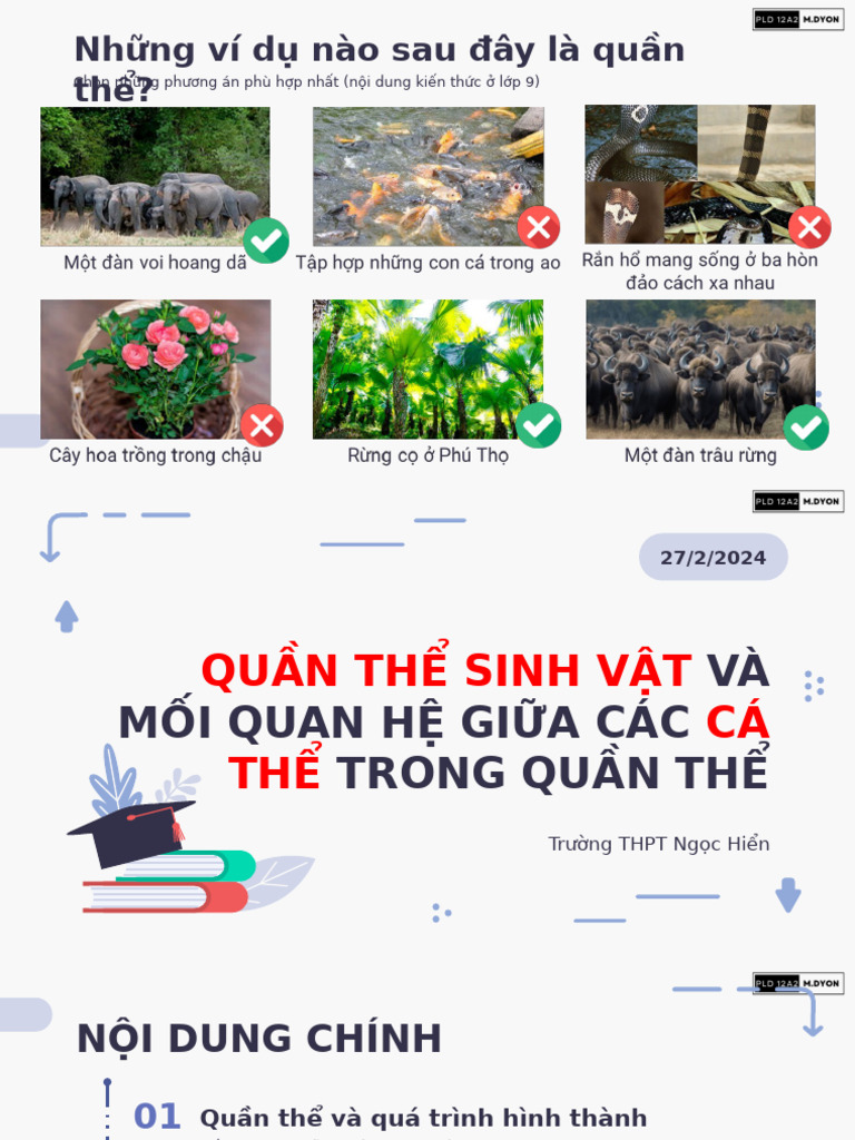 Bai 36 Quan The Sinh Vat Va Moi Quan He Giua Cac Ca The Trong Quan The | PDF