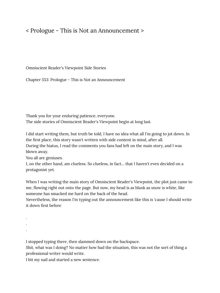 Chapter 553. Prologue | PDF