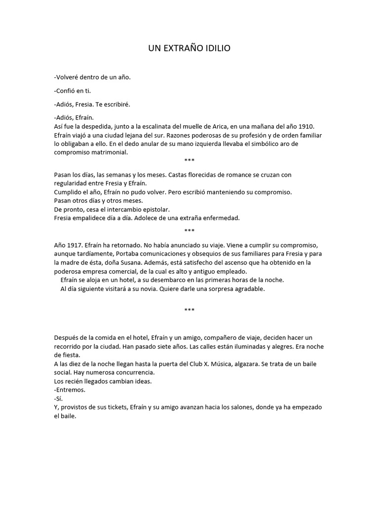 Un Extraño Idilio | PDF