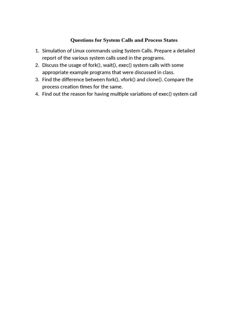 System Calls and Process States | PDF