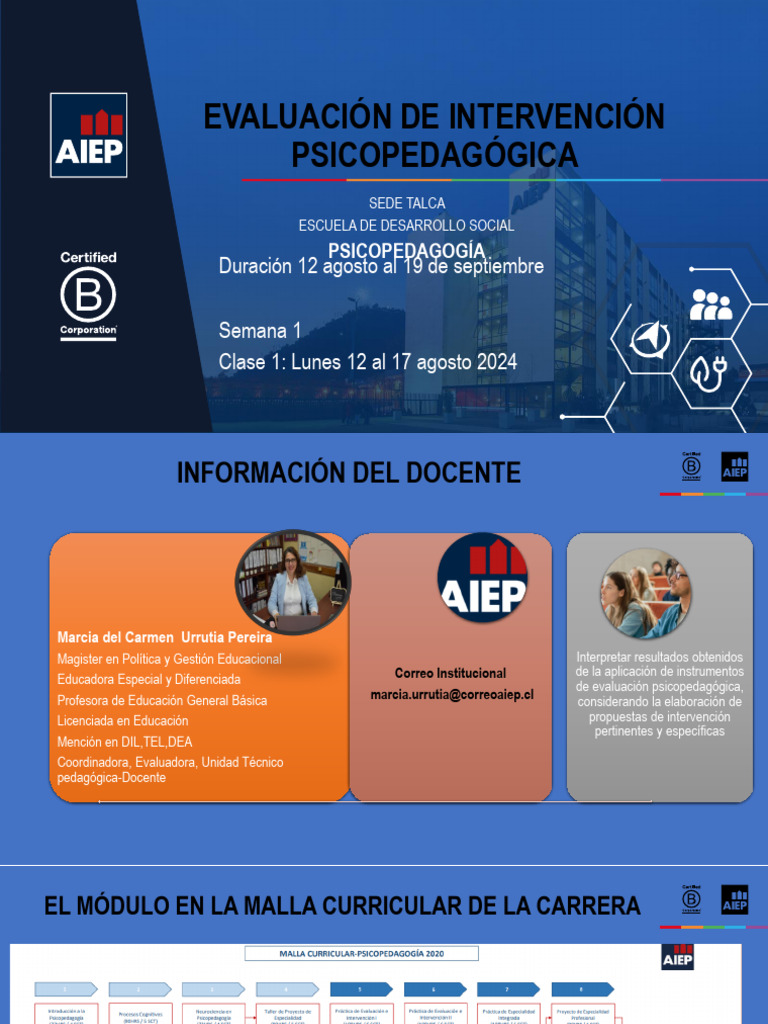 Unidad 1 Semana 1 Ev e in | PDF