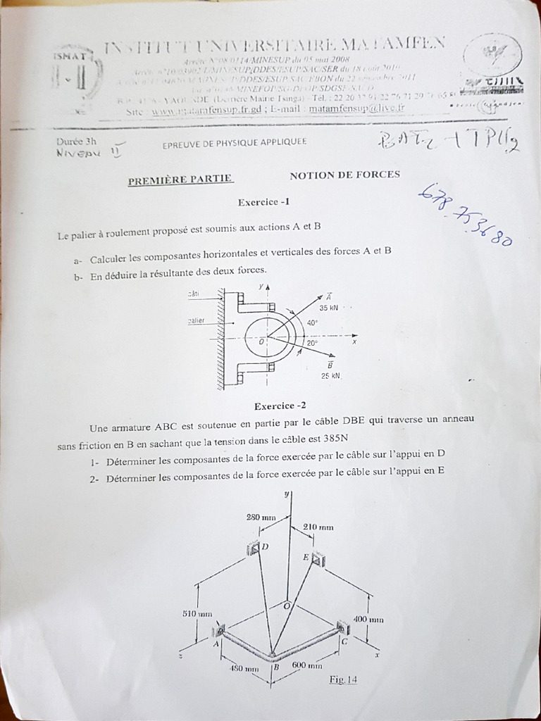 TD Physique Appplic | PDF