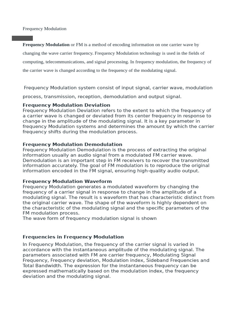 Frequency Modulation Mech 24 Pdf
