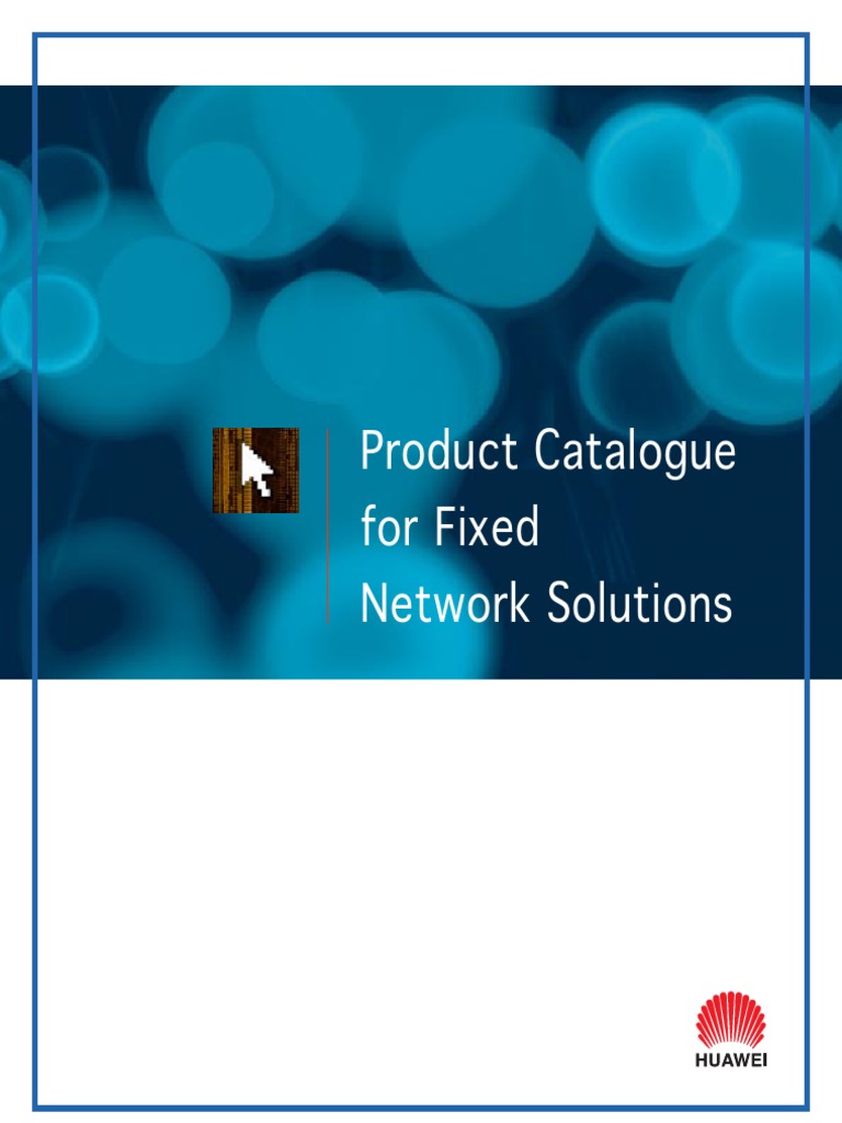 Product Catalogue For Fixed Network Solutions | PDF