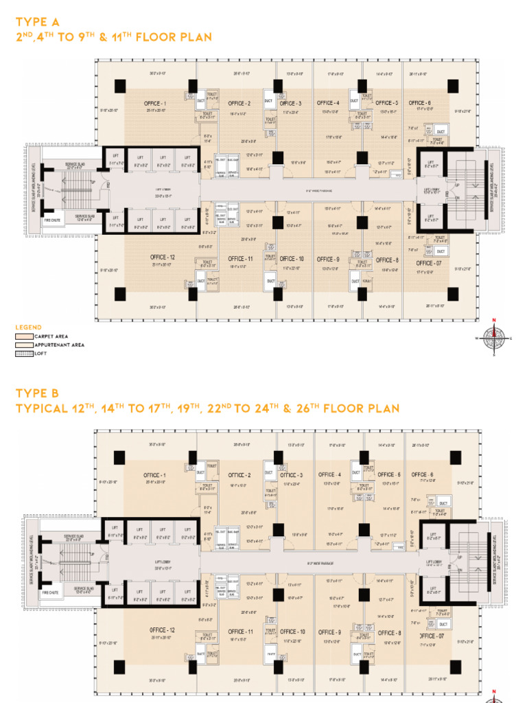 Typical plan 2 and 12th Floor | PDF