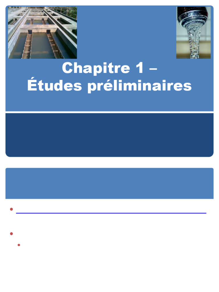 Chapitre 1 - Études Préliminaires (2023) | PDF