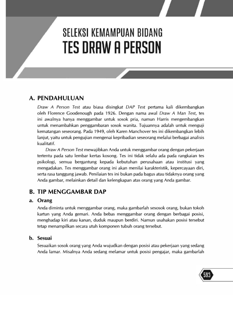 Tes Draw A Person - Psikotes CPNS 2023 | PDF