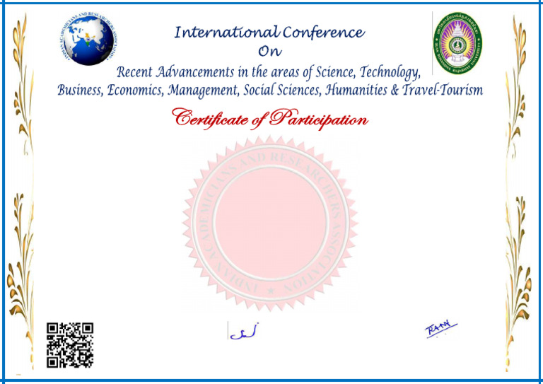 Conference Certificate 3 Participation | PDF