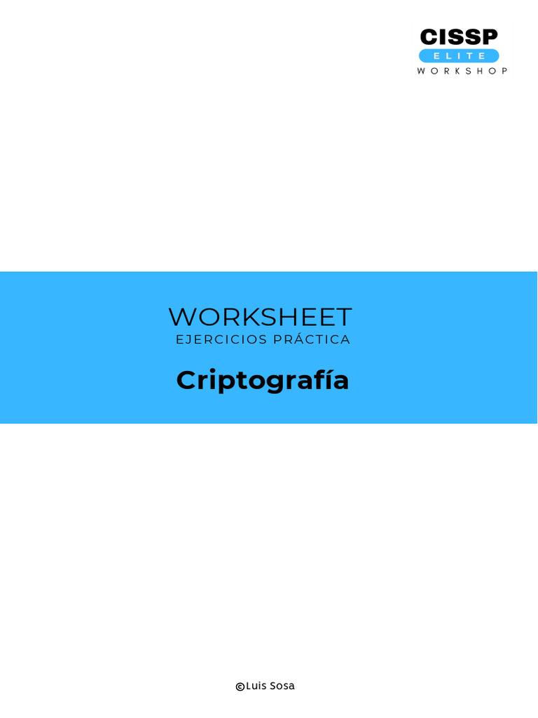 CISSP_Elite_Workseet_-_Criptografia | PDF