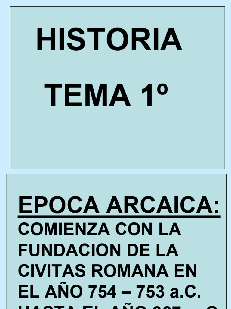 HISTORIA TEMA 1ß | PDF