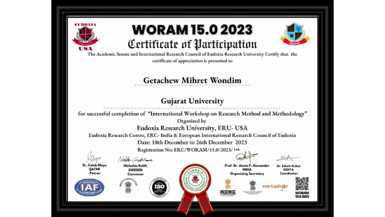 Eudoxia Certificate | PDF