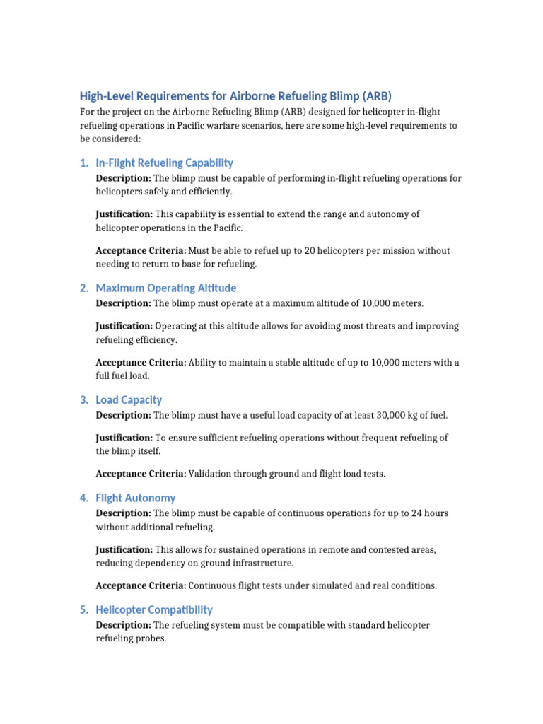 High-Level Requirements For ARB | PDF