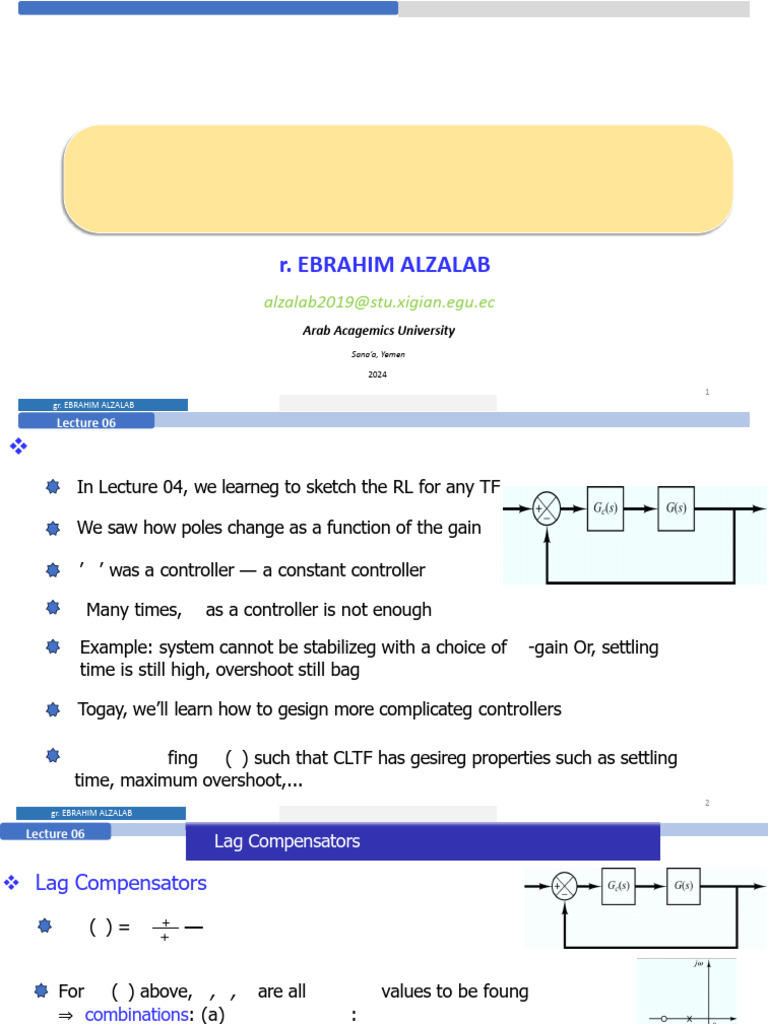 Lec06 Design by Root-Locus Technique 2 | PDF