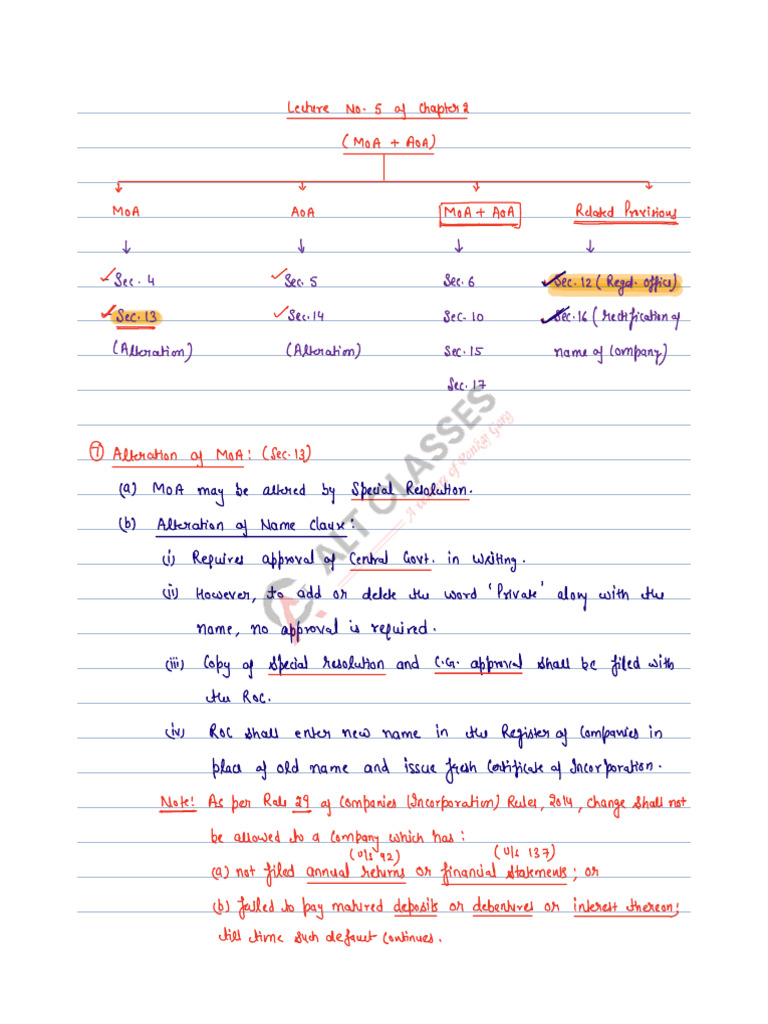 Lecture 7 Incorporation of Company | PDF