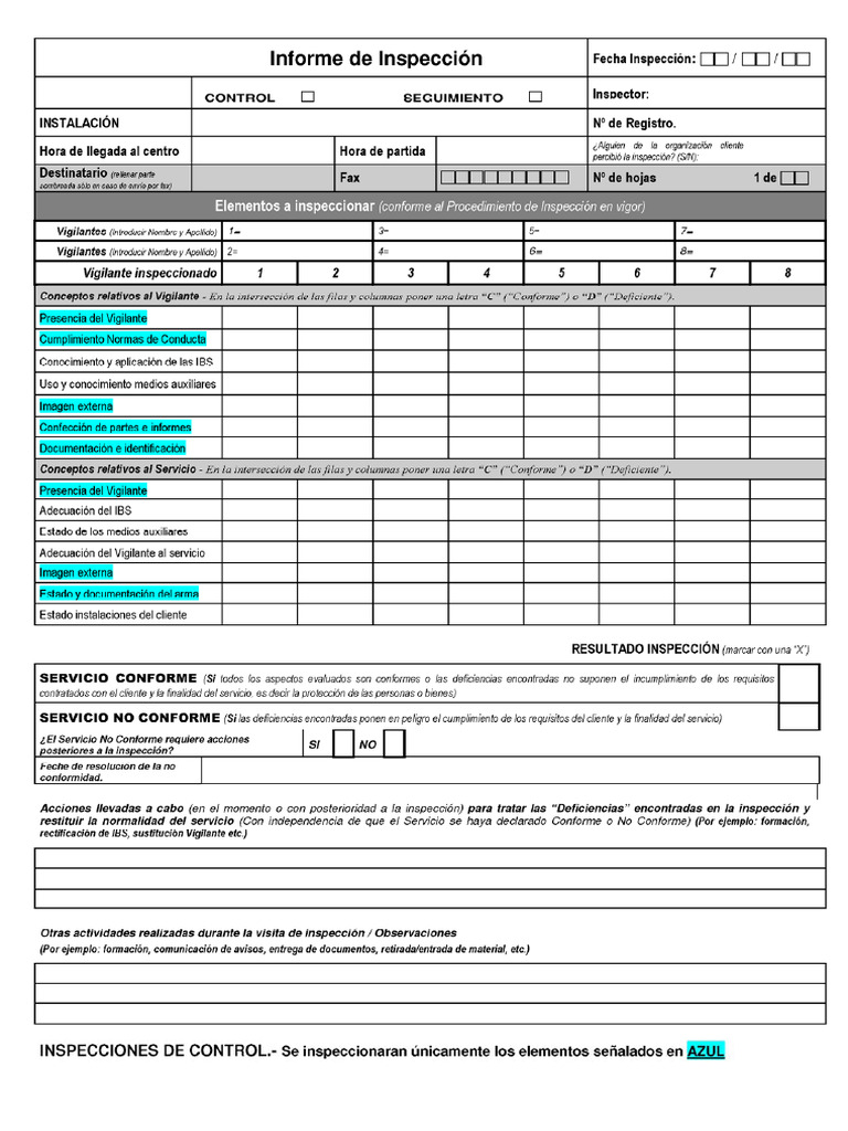 4.5.informe de Inspeccion | PDF