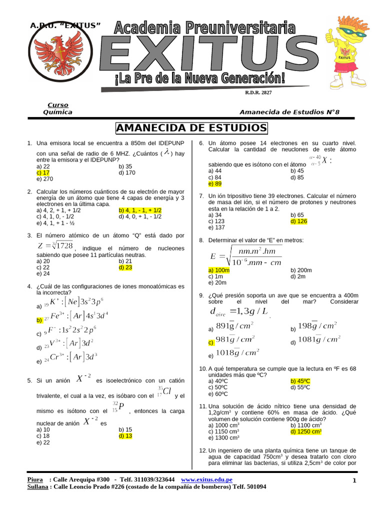 Amanecida 9 Quim | PDF