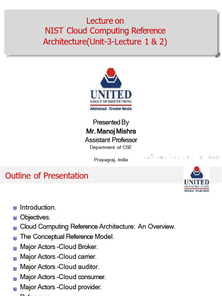 CC Unit III Lecture 1 & 2 | PDF