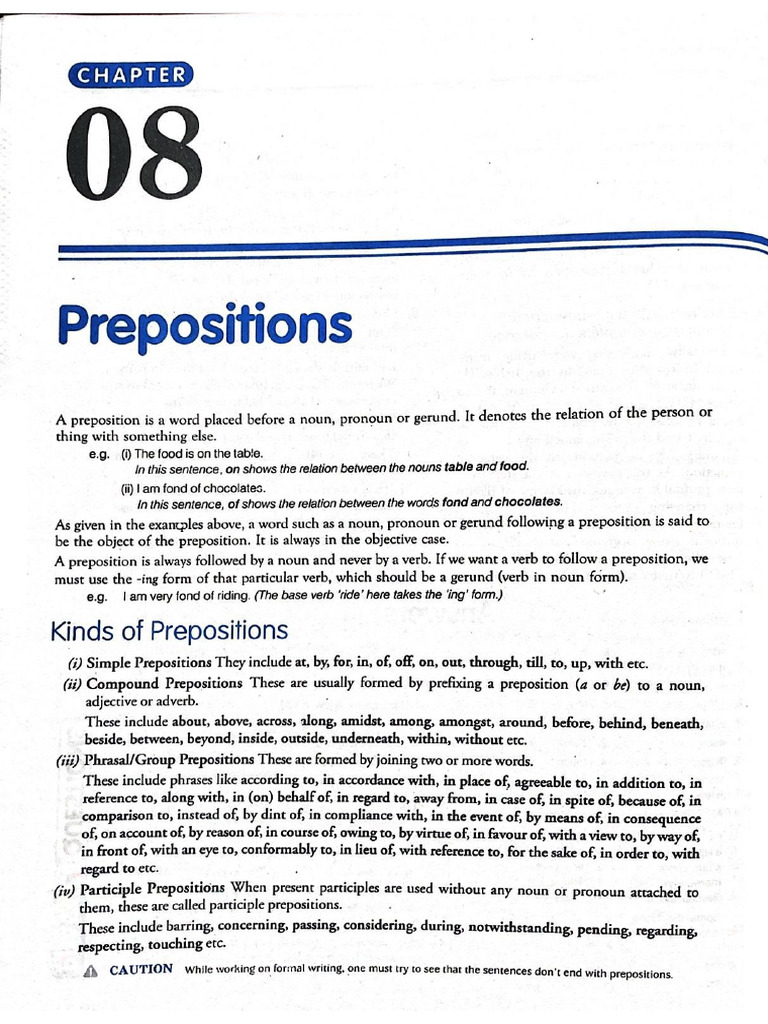 Preposition | PDF