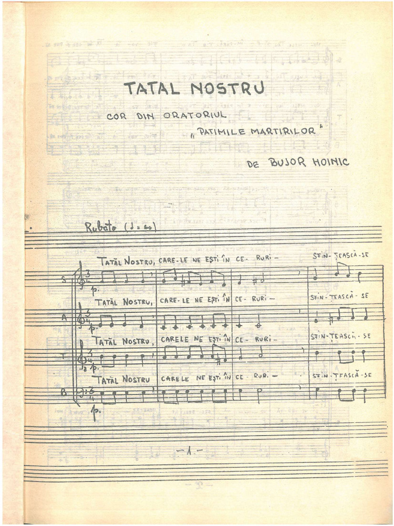 Tatal Nostru Hoinic | PDF