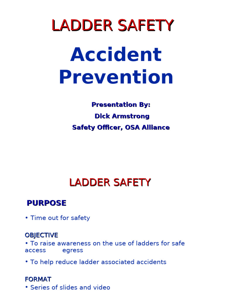 Ladder Safety Training | PDF