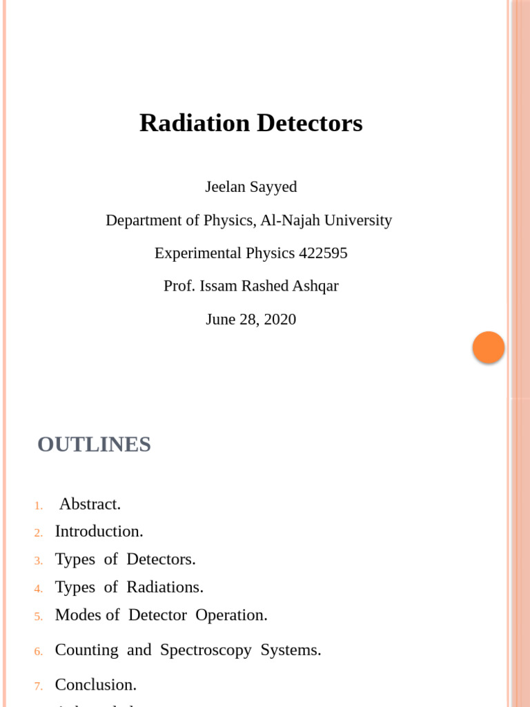 Radiation Detectors | PDF