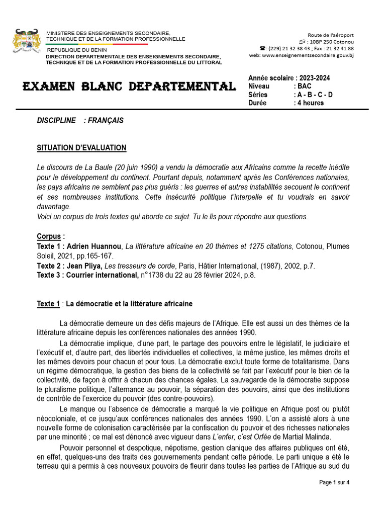 BAC Français | PDF