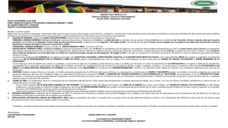 CIRCULAR #026 de 2024 | PDF