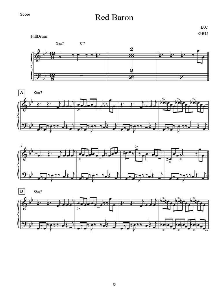 Red Baron Score | PDF