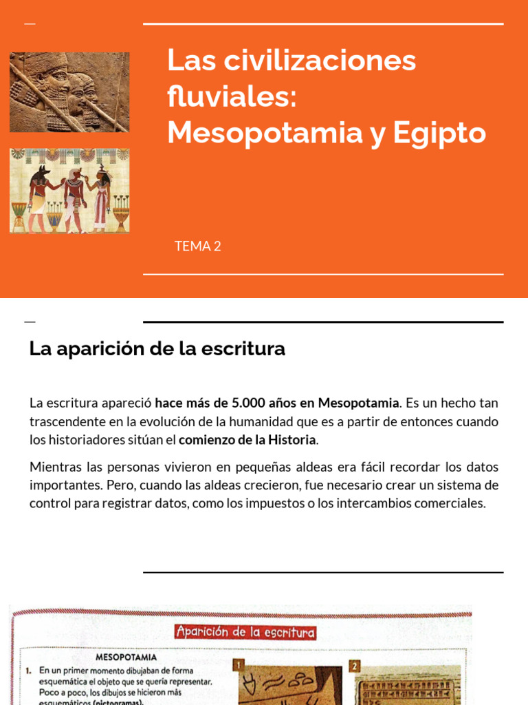 Las Civilizaciones Fluviales Mesopotamia Y Egipto Pdf Mesopotamia