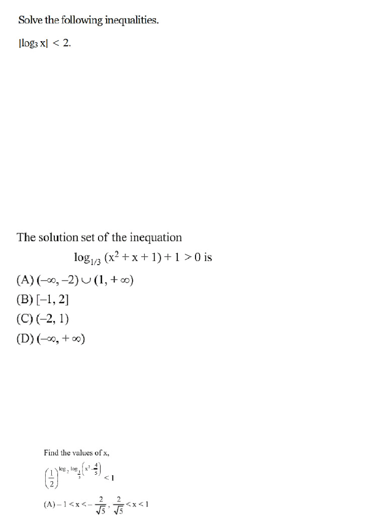 Log Inequality 10 Edge | PDF