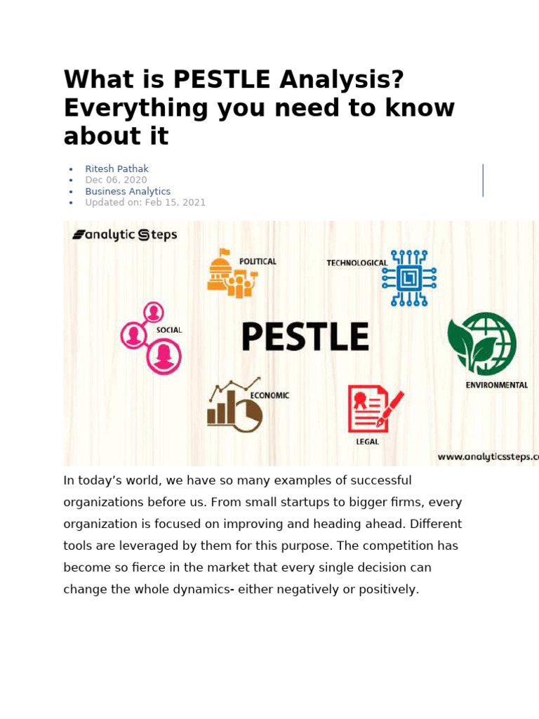 What Is PESTLE Analysis | PDF | Cost Of Living | Business
