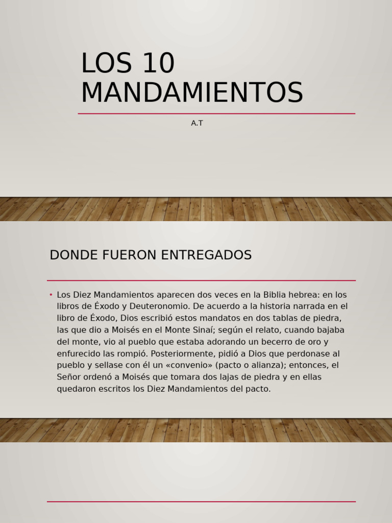 Los 10 Mandamientos | PDF