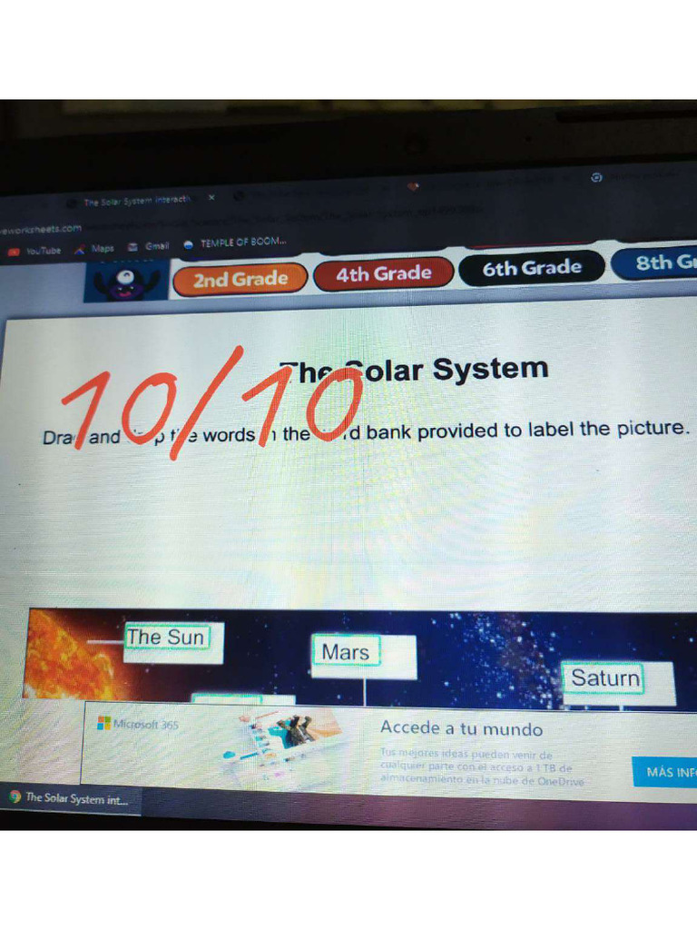 Sistema Solar En Ingles 1 Pdf