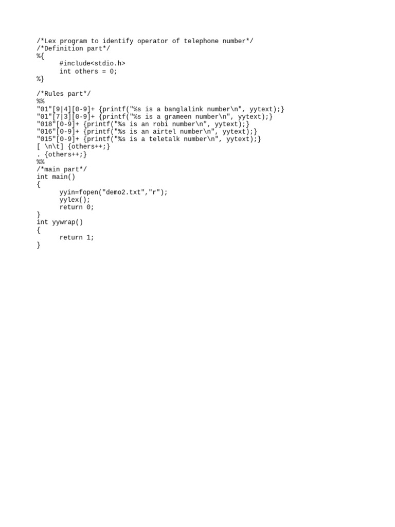 Identify Operator of Telephone Number | PDF