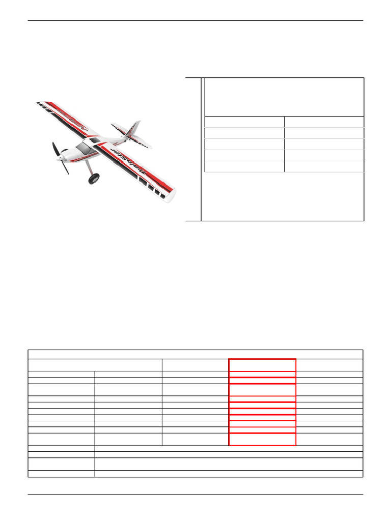Volantex RC Trainstar Ascent 1400mm 747 8 PNP | PDF