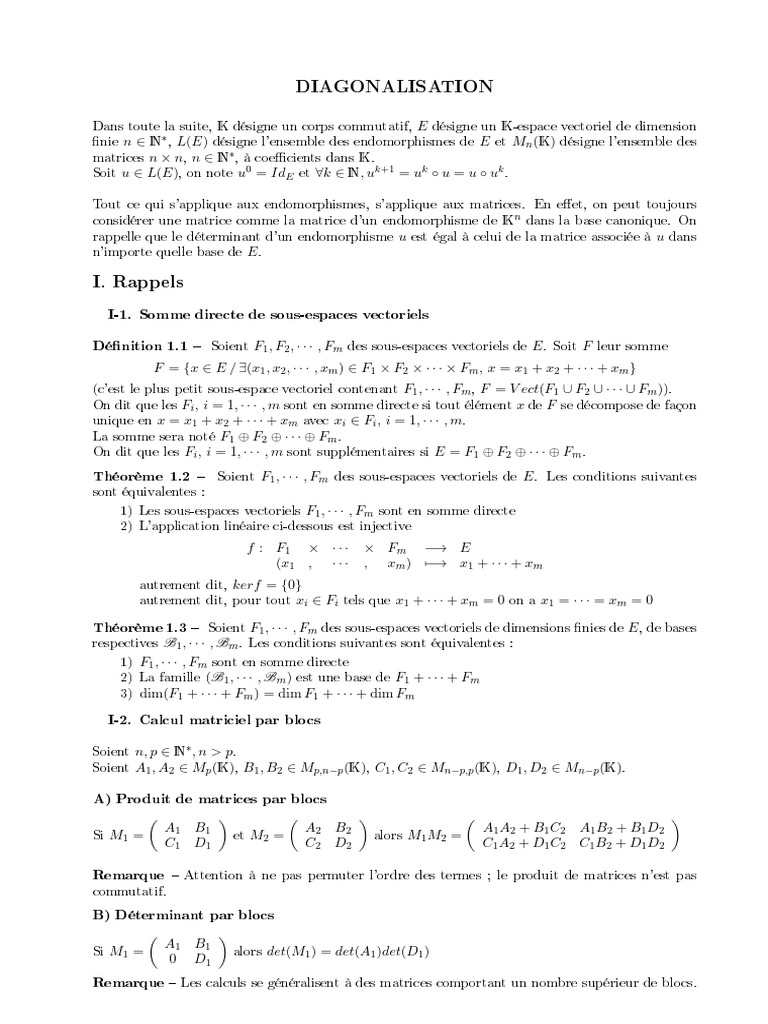 Diagonalisation | PDF