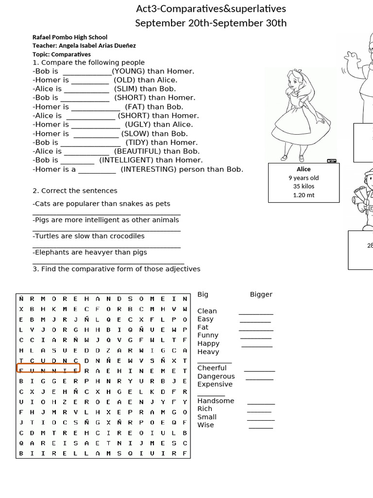 Act3 ComparativesvsSuperlatives | PDF