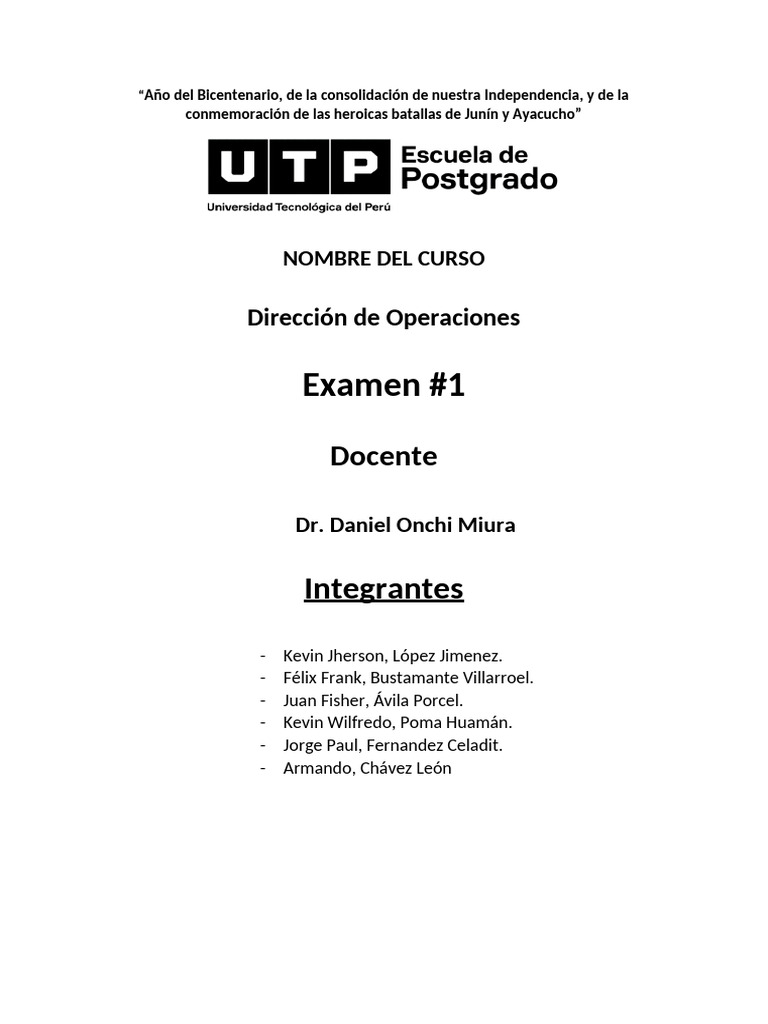 Examen DP | PDF