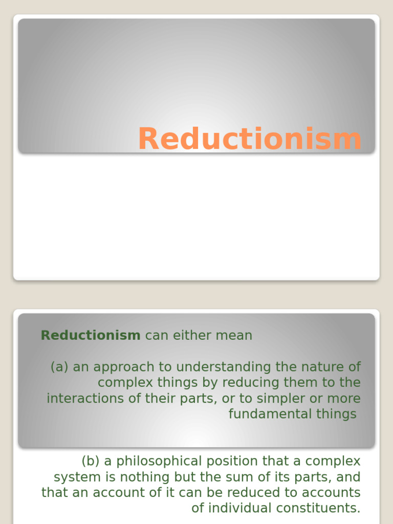 Reductionism | PDF