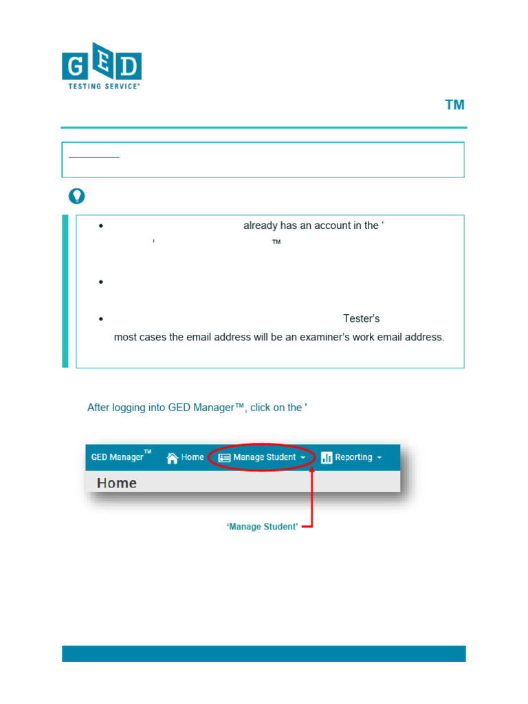 Creating Accounts in GEDmanager Guide | PDF