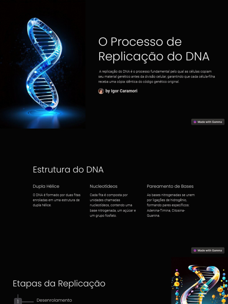 O Processo de Replicacao Do DNA | PDF | Replicação de DNA | Autoajuda